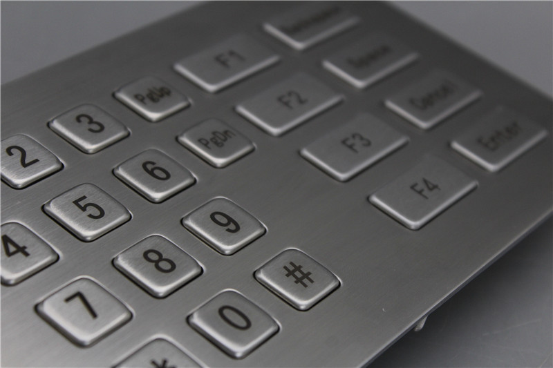 22 Keys Metal Industrial Numeric Keypads Stainless Steel Kiosk Keypad ...