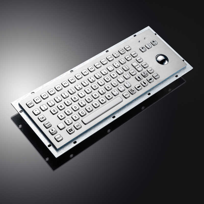 IP65 Metal Industrial Keyboards With Trackball Stainless Steel USB ...