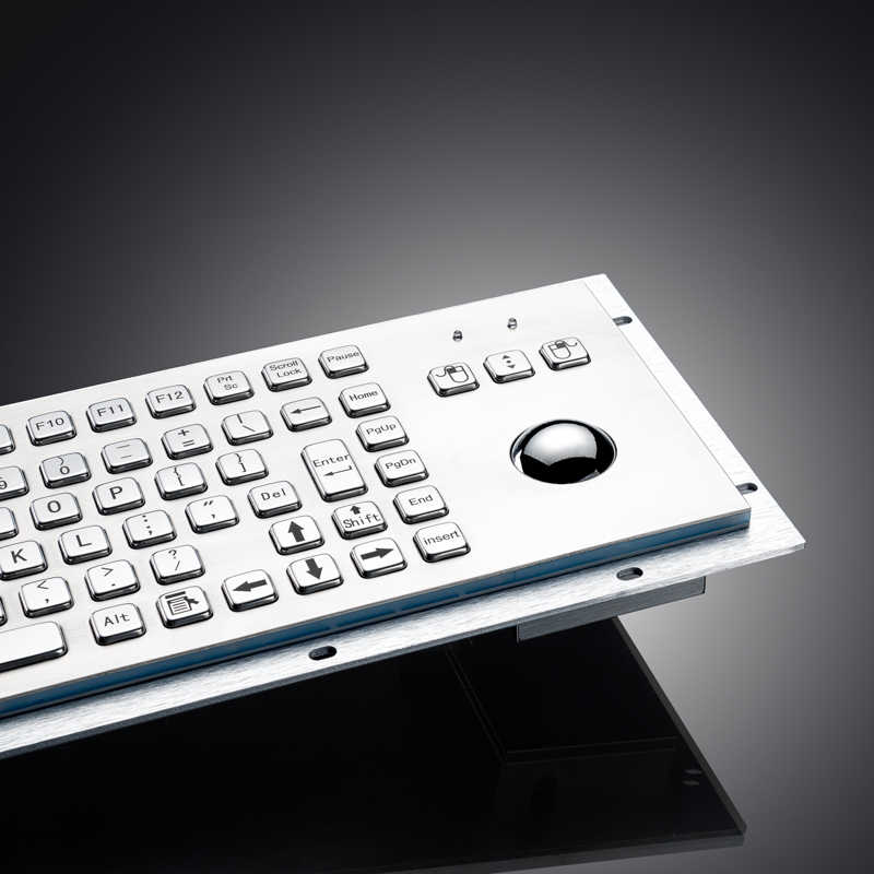 IP65 Metal Industrial Keyboards With Trackball Stainless Steel USB ...