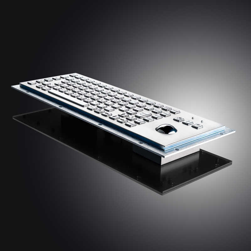 IP65 Metal Industrial Keyboards With Trackball Stainless Steel USB ...