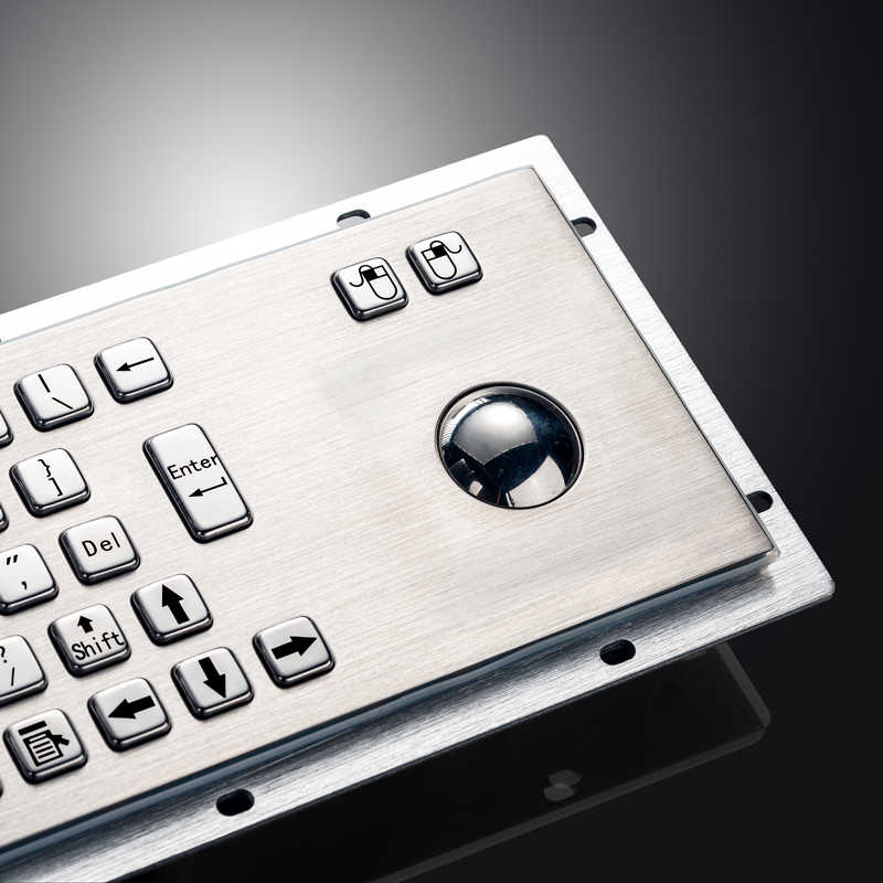 Industrial Waterproof Stainless Steel Metal keyboard with trackball mouse